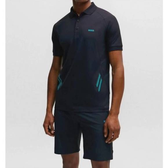 Hugo Boss | Shirts | New Hugo Boss Piraq Active Polo Shirt In Blue ...